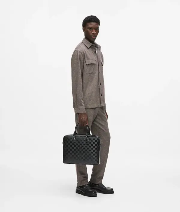 Karl Lagerfeld Monogram Checkerboard Laptop Bag