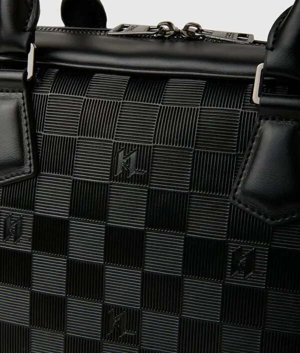 Karl Lagerfeld Monogram Checkerboard Laptop Bag