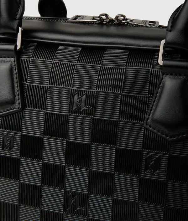 Karl Lagerfeld Monogram Checkerboard Laptop Bag