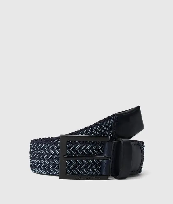 Karl Lagerfeld Braided Belt - Navy