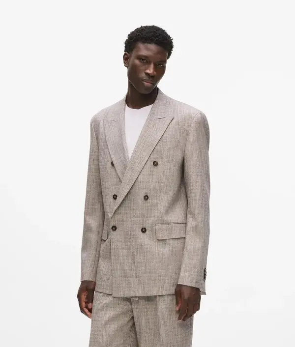 Karl Lagerfeld Double-breasted Blazer - Brown