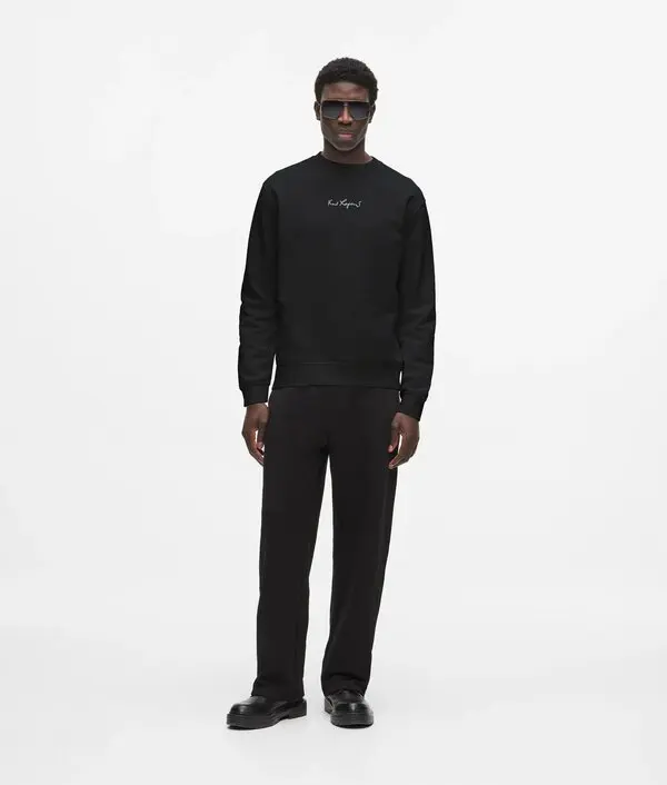 Karl Lagerfeld Cotton Blend Sweatshirt With Graphic Portrait Print