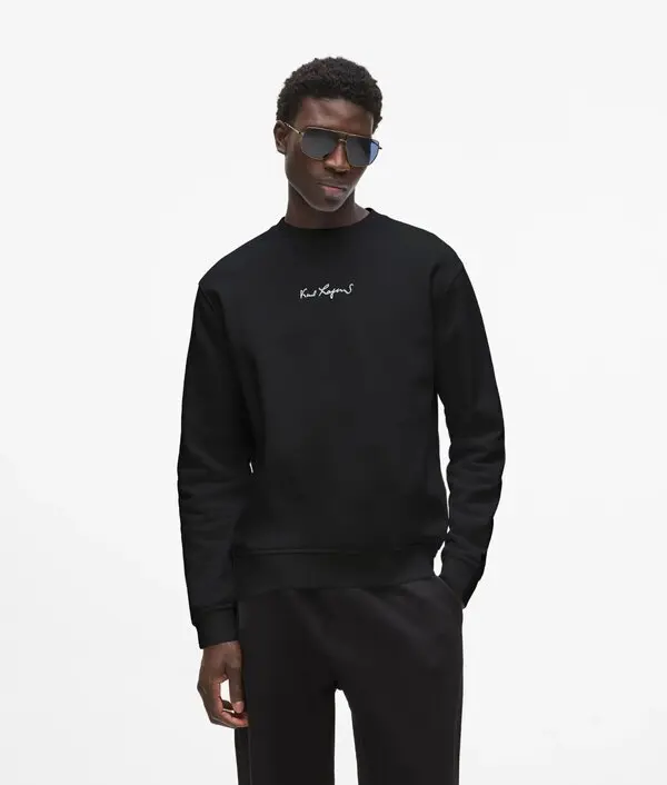 Karl Lagerfeld Cotton Blend Sweatshirt With Graphic Portrait Print