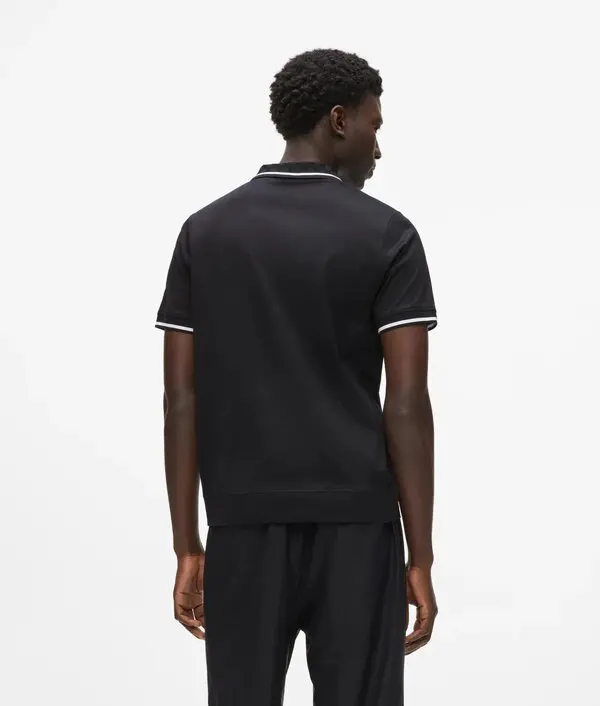 Karl Lagerfeld Contrast Piping Polo Shirt