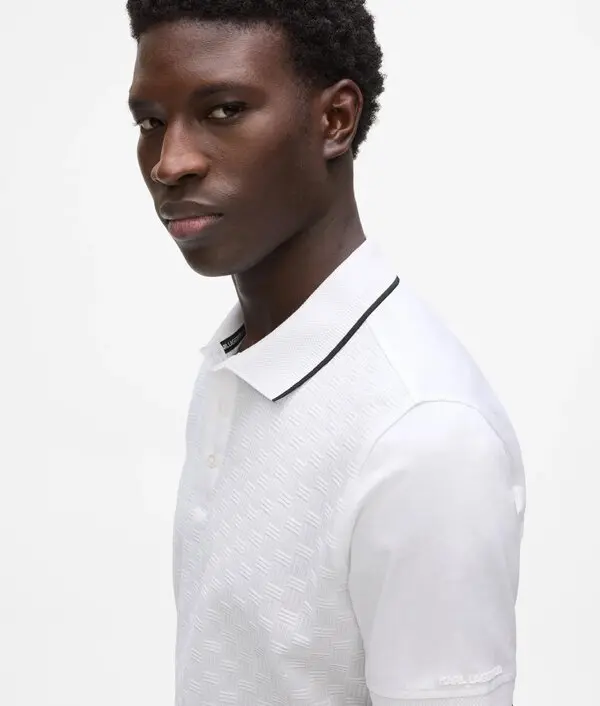 Karl Lagerfeld Textured Polo Shirt