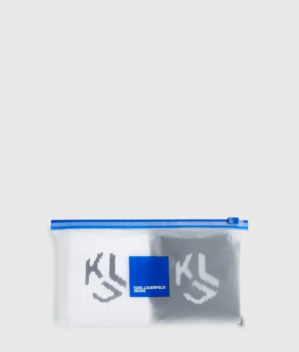 KL JEANS Monogram Mid-length Socks 2-pack