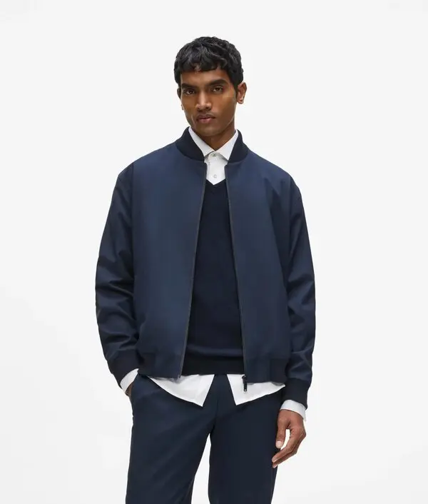Karl Lagerfeld Bomber Jacket - Navy