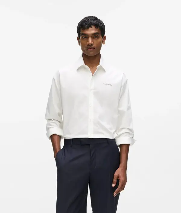 Karl Lagerfeld Metallic Logo Shirt - Black