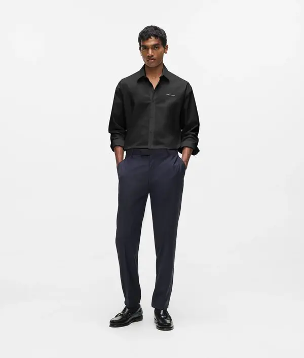 Karl Lagerfeld Metallic Logo Shirt - Black