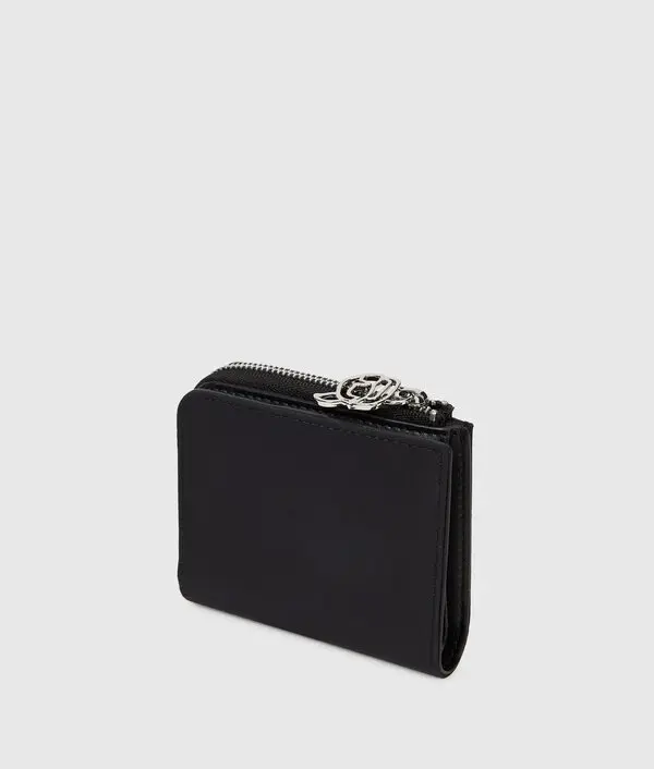 Karl Lagerfeld Ikon Nylon Small Bifold Wallet - Black