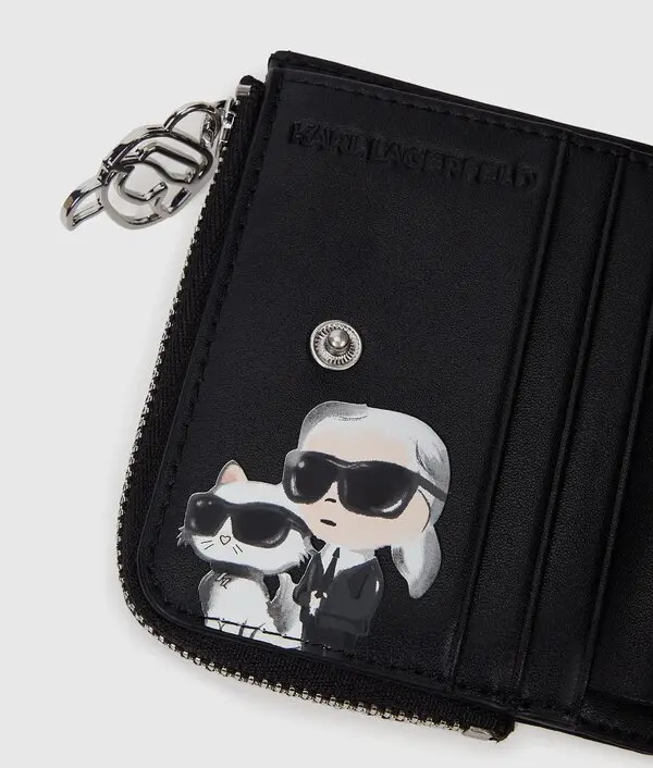 Karl Lagerfeld Ikon Nylon Small Bifold Wallet - Black