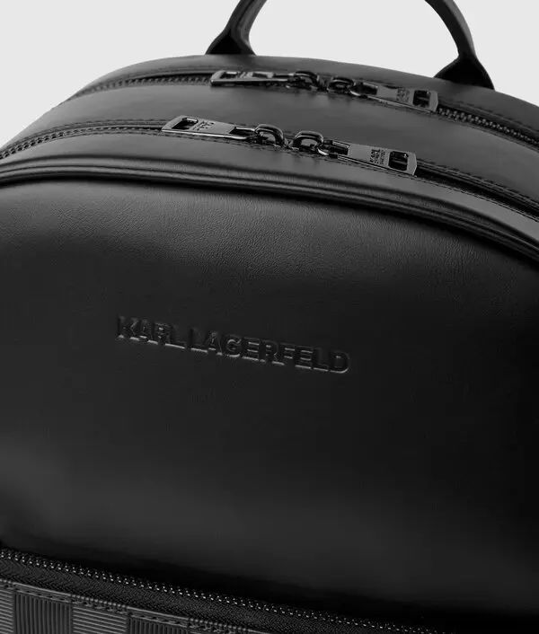 Karl Lagerfeld Monogram Checkerboard Backpack