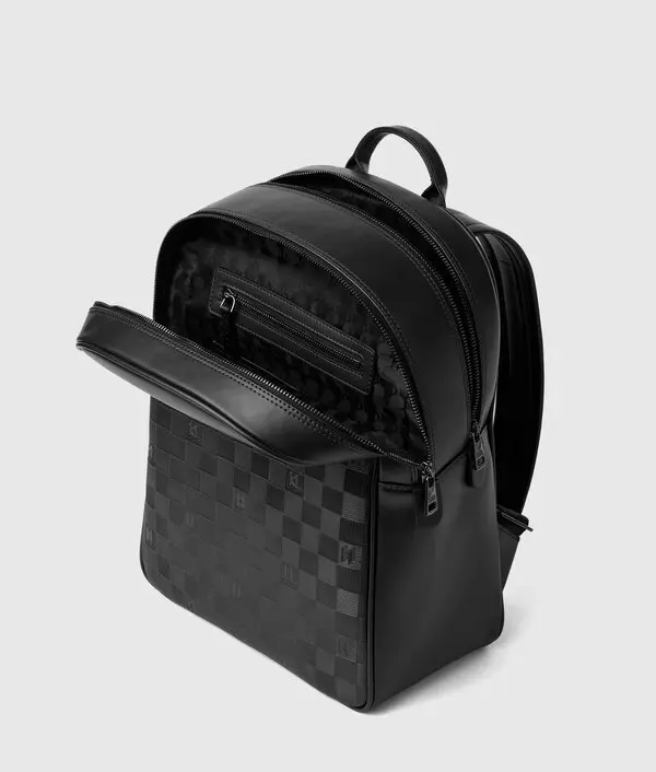 Karl Lagerfeld Monogram Checkerboard Backpack