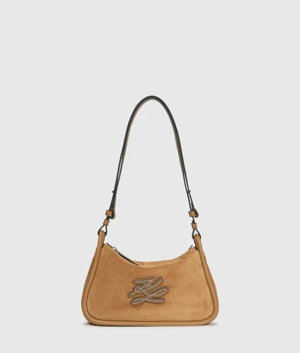 Karl Lagerfeld K/autograph Patch Crossbody Bag - Caramel
