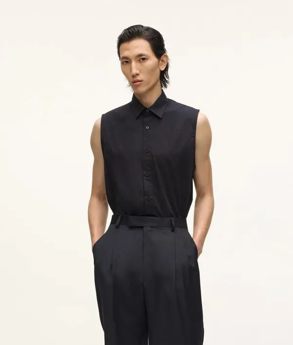 Karl Lagerfeld Kl Studio Sleeveless Shirt - Black