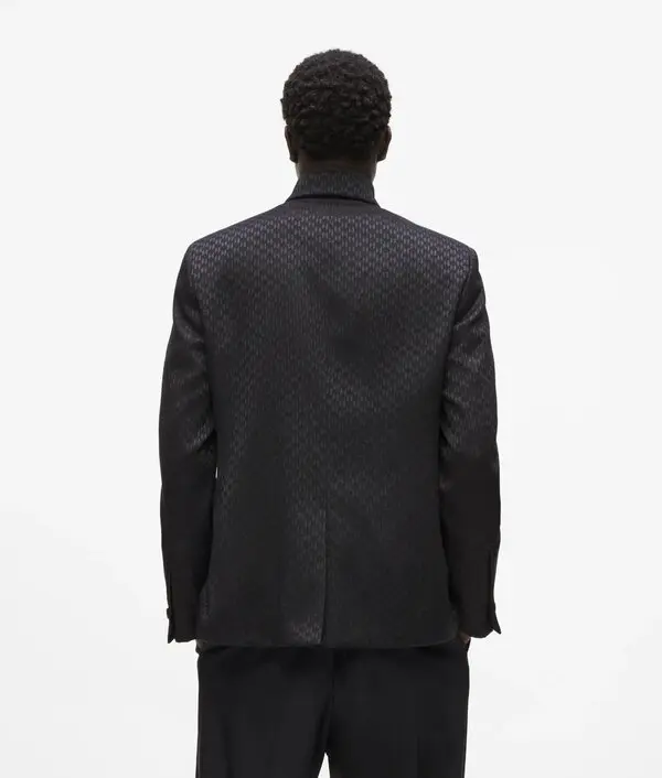 Karl Lagerfeld Textured Stand Collar Jacket