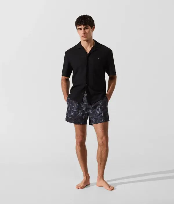 Karl Lagerfeld Textured Beachwear Shirt