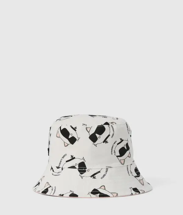 Karl Lagerfeld Baby Ikon Choupette Reversible Bucket Hat