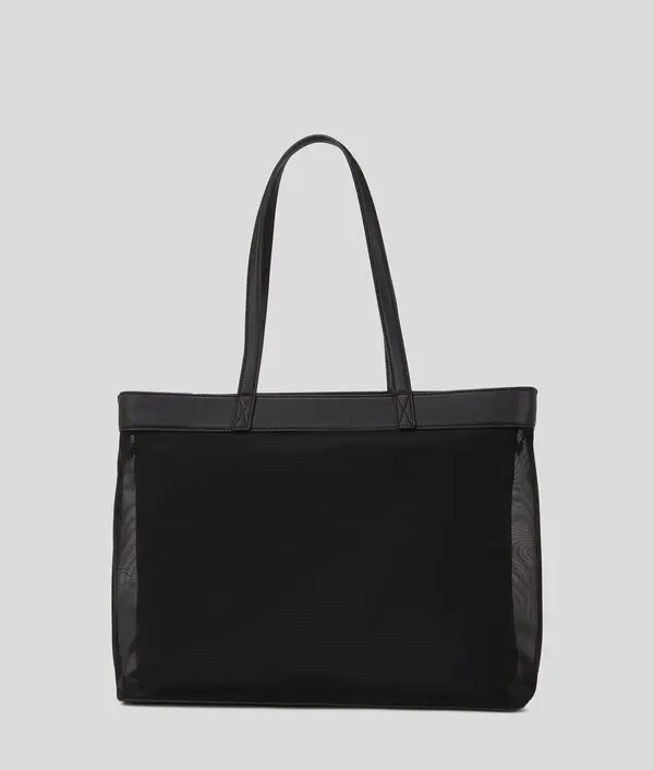 Karl Lagerfeld Logo Mesh Tote Bag