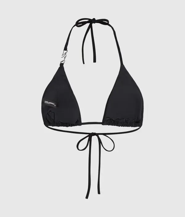 Karl Lagerfeld Rhinestone Triangle Bikini Top