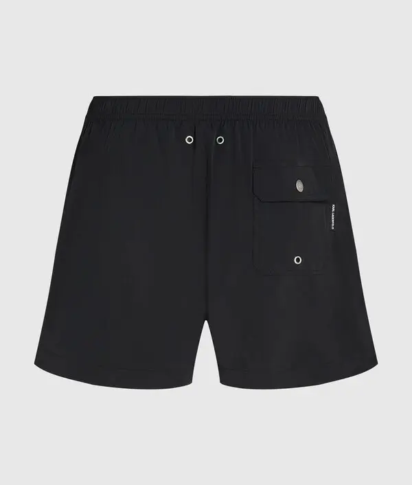 Karl Lagerfeld Logo Stretch Boardshorts - Black