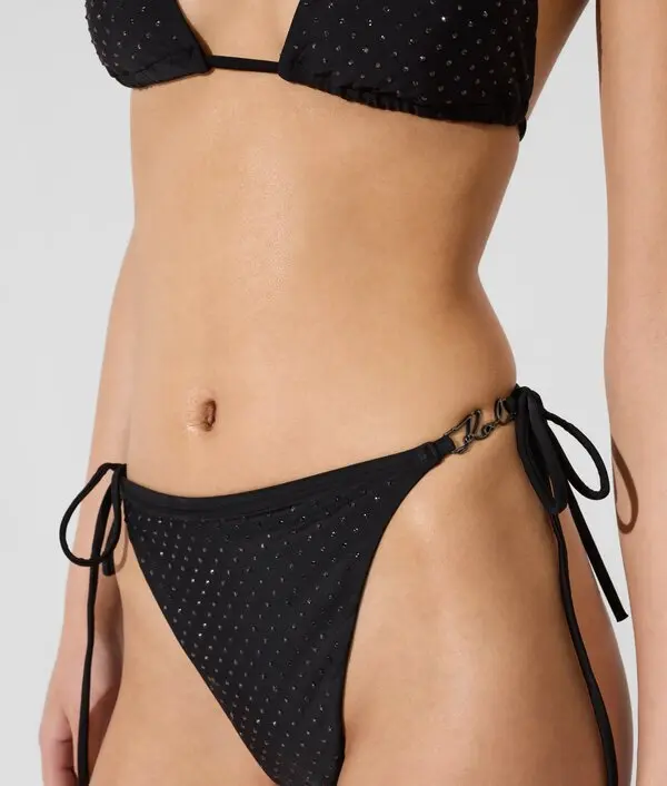 Karl Lagerfeld Rhinestone Embellished Bikini Bottoms