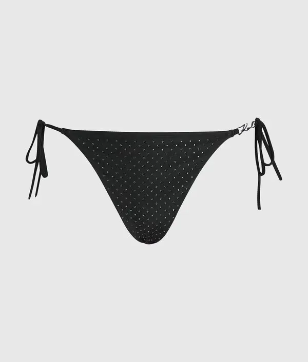 Karl Lagerfeld Rhinestone Embellished Bikini Bottoms