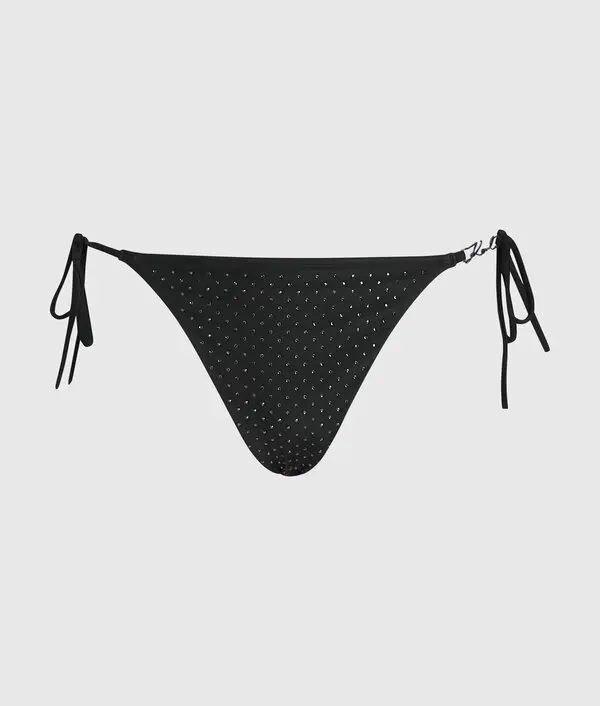 Karl Lagerfeld Rhinestone Embellished Bikini Bottoms