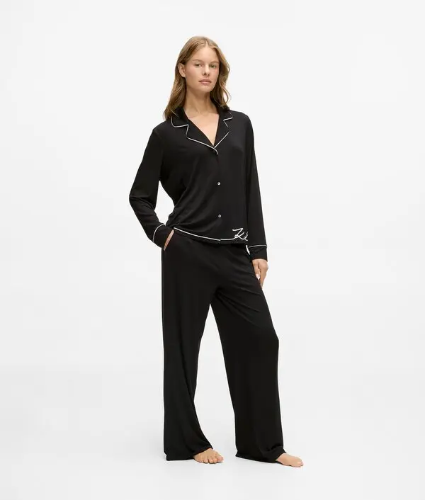 Karl Lagerfeld Signature Long Pajama Set
