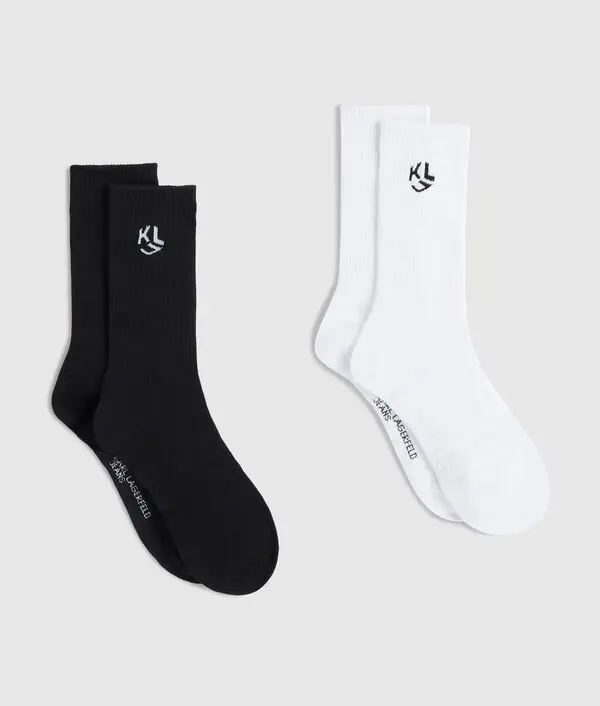 KL JEANS Monogram Mid-length Socks 2-pack