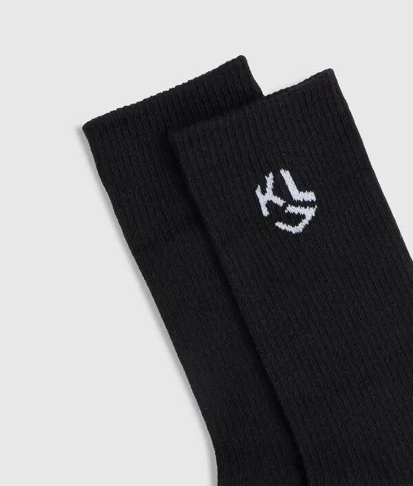 KL JEANS Monogram Mid-length Socks 2-pack