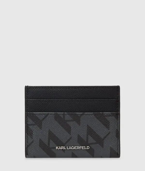 Karl Lagerfeld Ikon Monogram Cardholder - Black