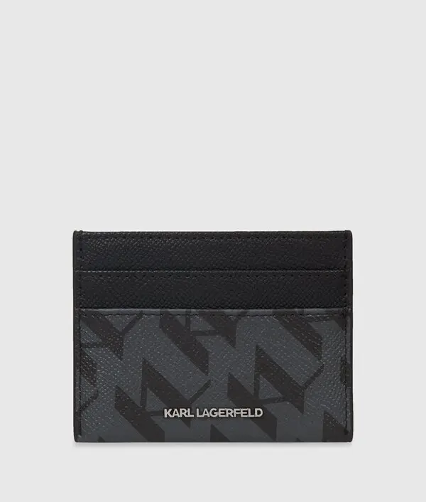 Karl Lagerfeld Ikon Monogram Cardholder - Black
