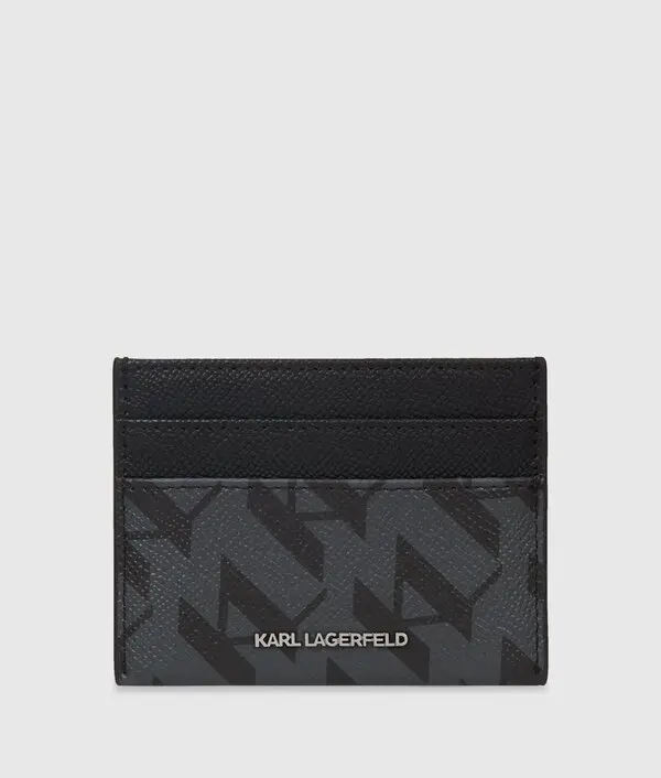 Karl Lagerfeld Ikon Monogram Cardholder - Black