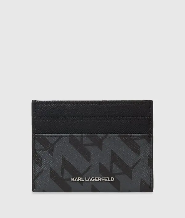 Karl Lagerfeld Ikon Monogram Cardholder - Black