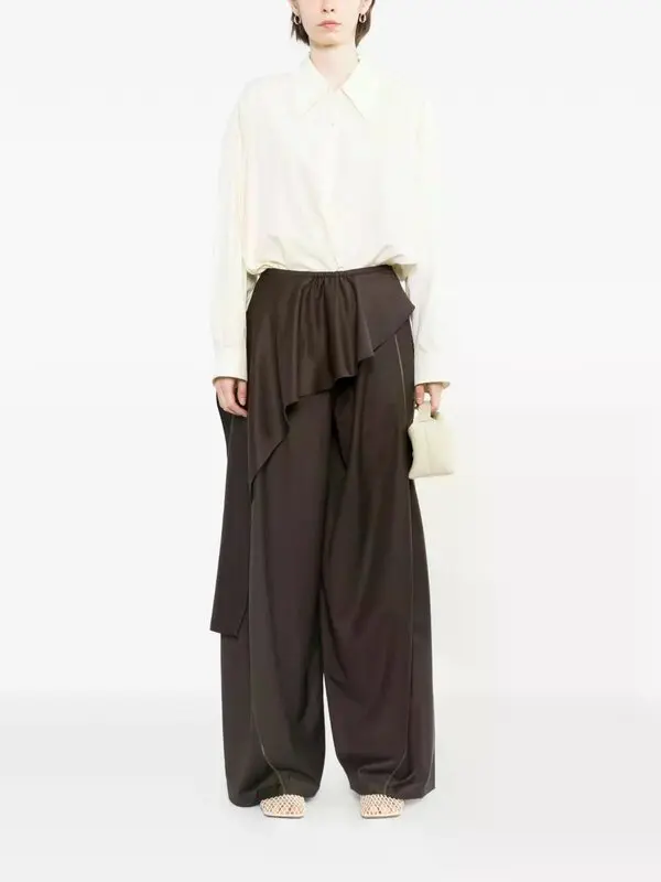 YANGKEHAN Ruffled Panelled Trousers