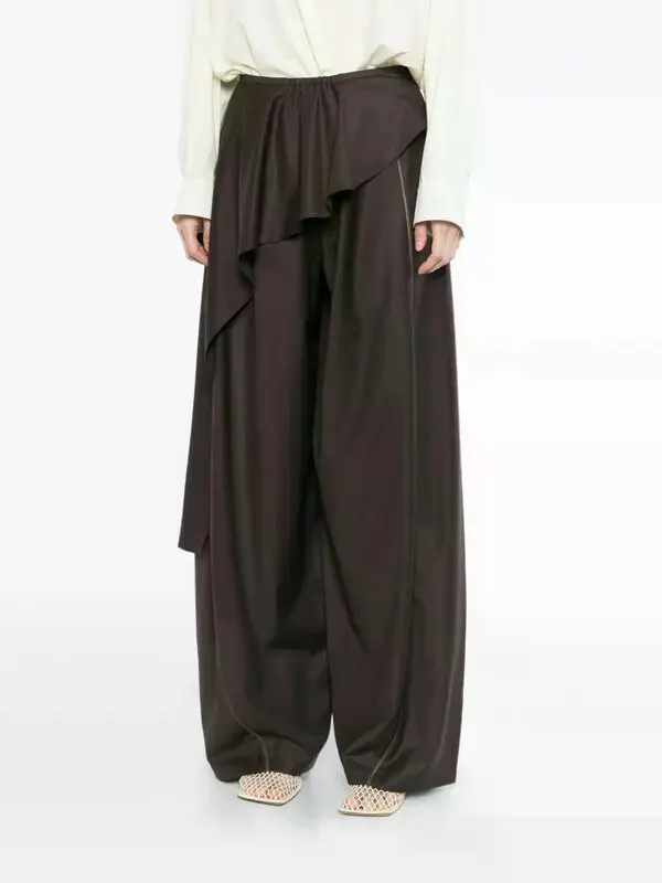 YANGKEHAN Ruffled Panelled Trousers