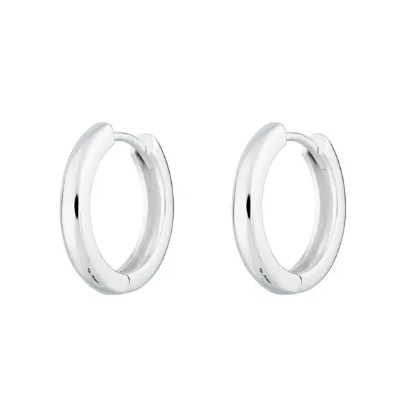SCREAM PRETTY Large Huggie Earrings - Silver