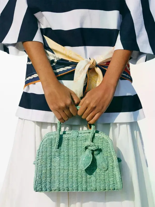 Jacquemus Le Petit Turismo Raffia Bag - Green
