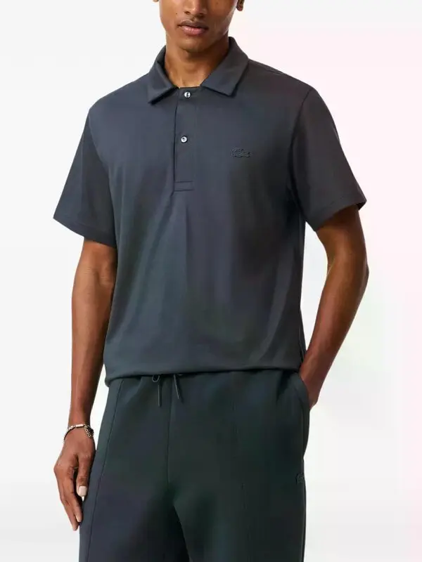 Lacoste Logo-patch Polo Shirt - Grey