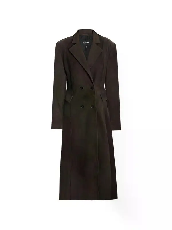 ROTATE BY BIRGER CHRISTENSEN Double-breasted Suede Coat