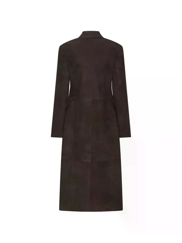 ROTATE BY BIRGER CHRISTENSEN Double-breasted Suede Coat
