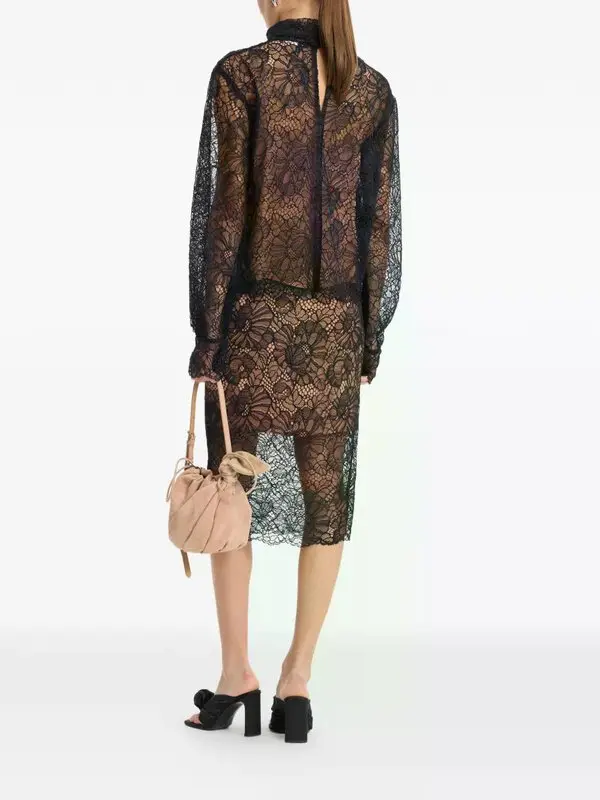 ROTATE BY BIRGER CHRISTENSEN Lace Pencil Skirt
