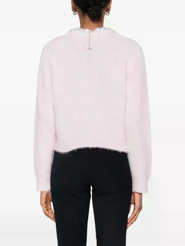 Maje Beaded Collar Alpaca Blend Pullover