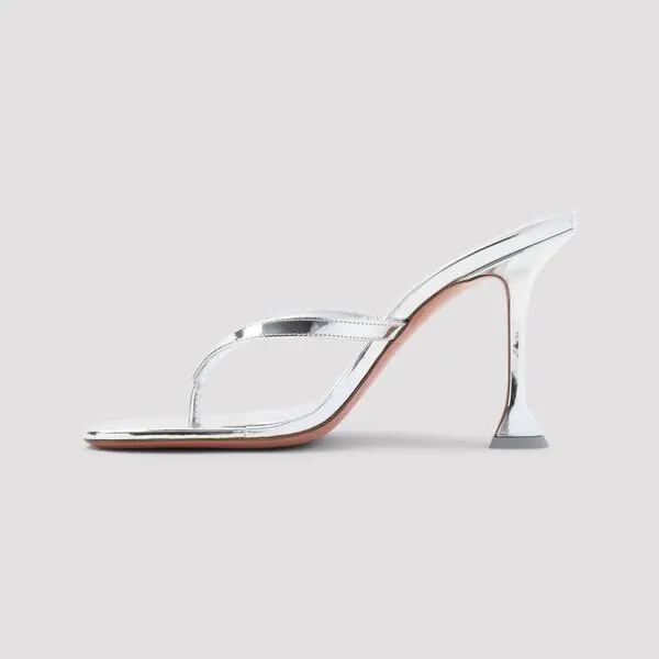 Amina Muaddi Juliette Thong Sandals In Metallic