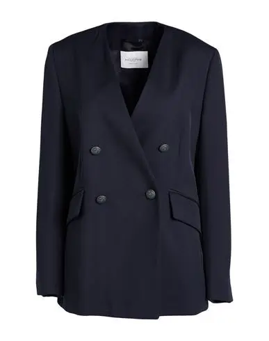 BALLANTYNE Midnight Polyester And Virgin Wool Double-breasted Blazer - Blue
