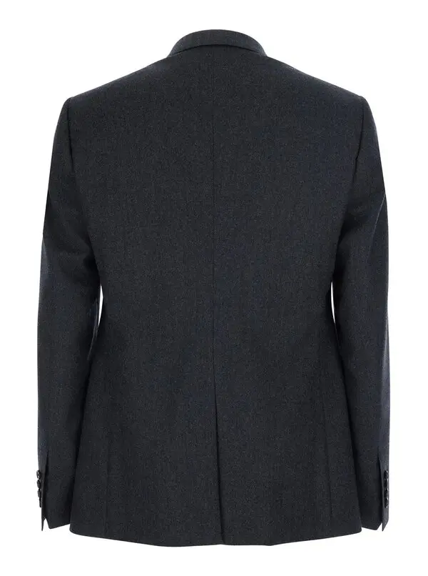 Dolce & Gabbana Grey Wool Blend Single-breasted Notched Lapel Jacket
