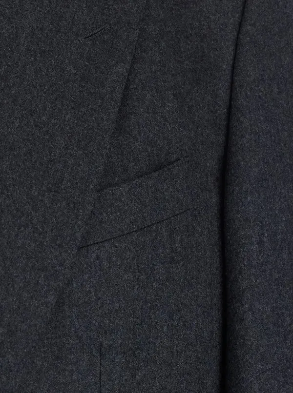 Dolce & Gabbana Grey Wool Blend Single-breasted Notched Lapel Jacket