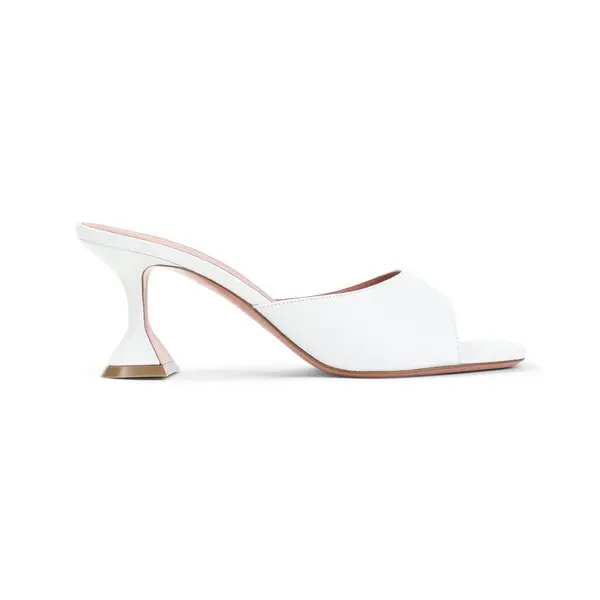 Amina Muaddi Lupita Slipper 70 In Smooth Leather - White