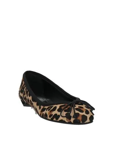 Alexander McQueen Ballet Flats Leather Leopard Print
